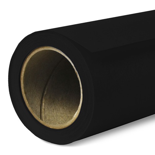 BD Backgrounds Black 2.72m x 11m Seamless Paper